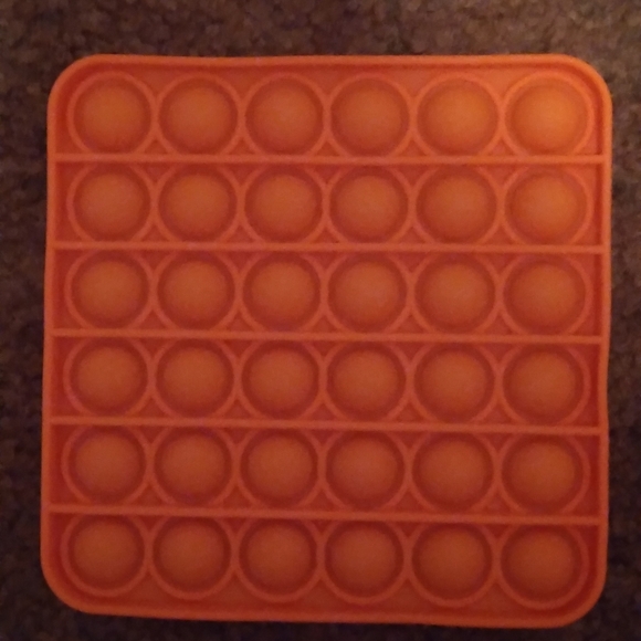 pop it | Toys | Orange Square Fidget Pop It | Poshmark